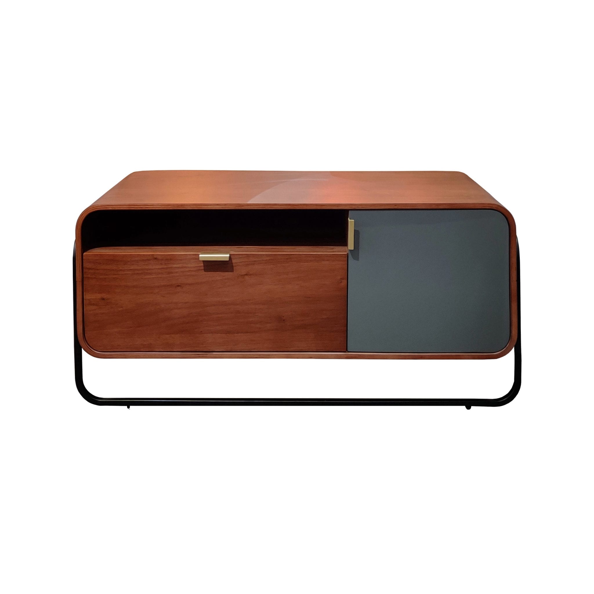 Portobello Walnut Media unit - small - Pieces.ie