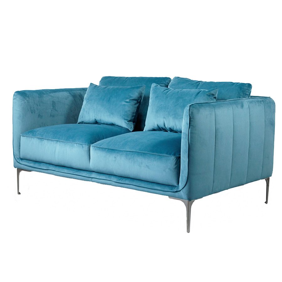 Merrion 2 seater Coastal Blue Velvet - Pieces.ie