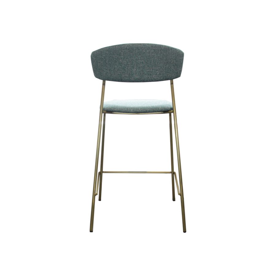 Thomas Counter Stool in Teal Fabric - Pieces.ie
