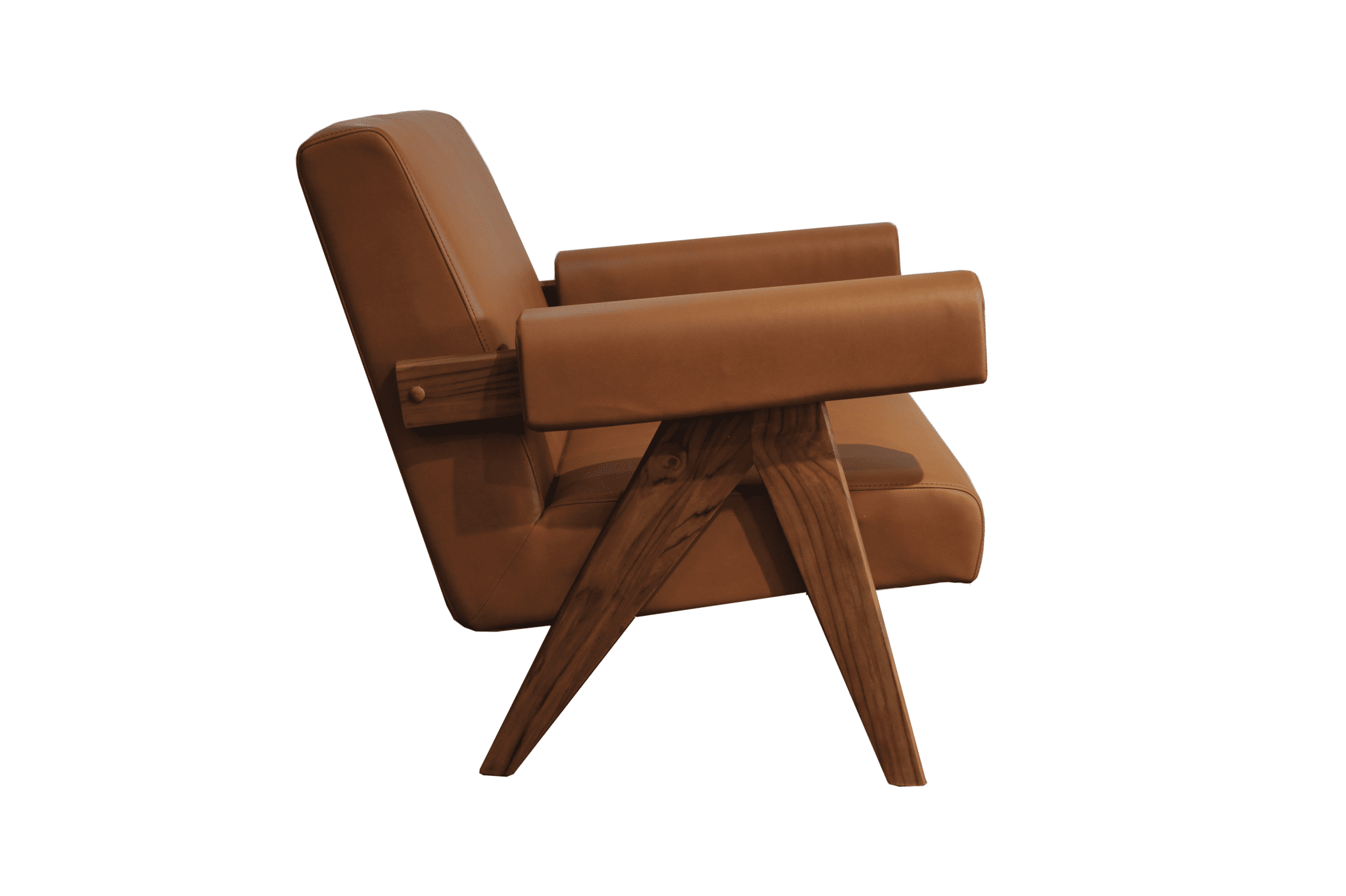 Ernest armchair in Tan leather - Pieces.ie