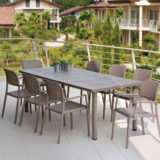 Levante Dining table and Bora chairs in Tortora - Pieces.ie