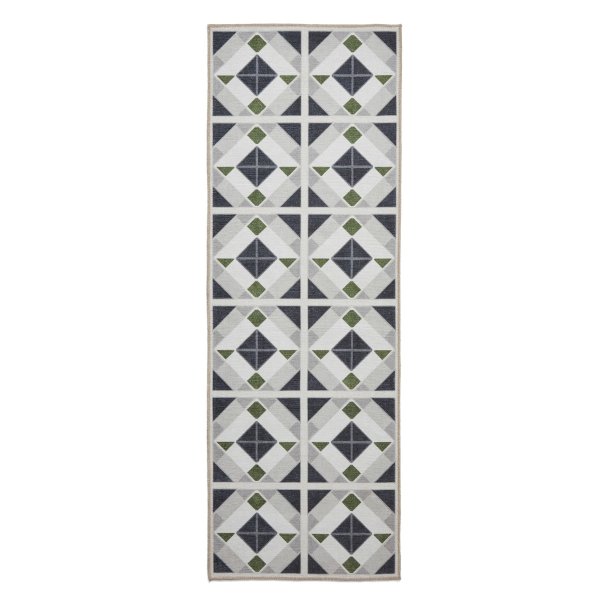 Victoria Runner 61x230 - Grey / Green - Pieces.ie